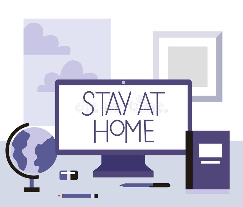 Stay at home. vector stock vector. Illustration of flat - 180208652
