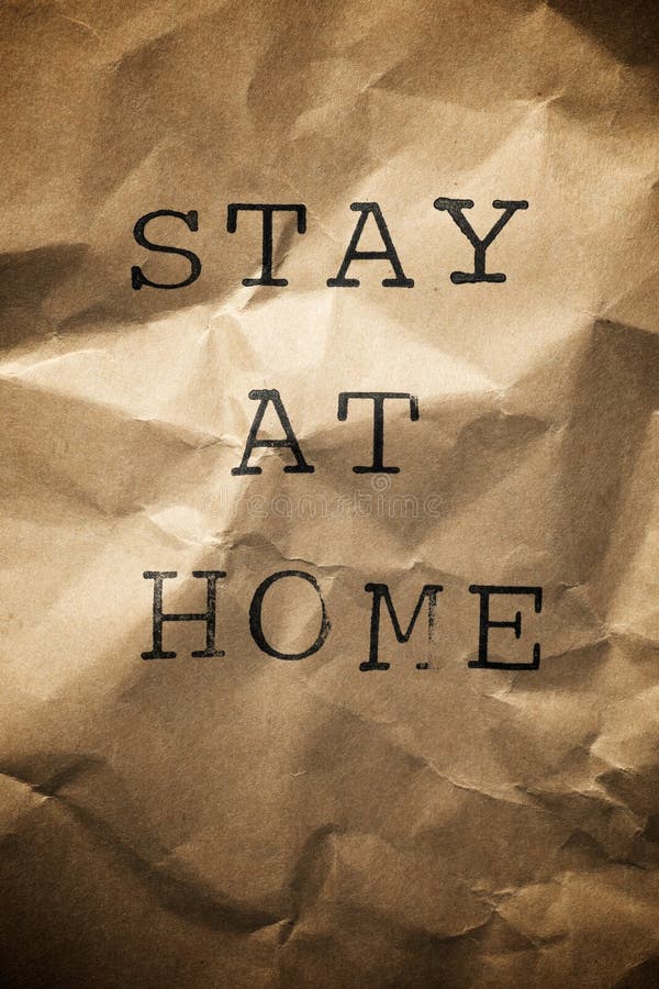 Stay at Home sign stock image. Image of coronavirus - 176642405