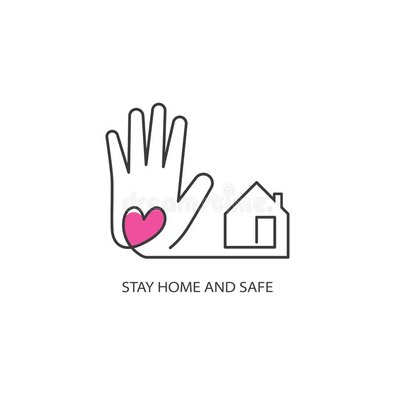 Stay Home Social Distancing Campaign Vector Stock Illustration ...