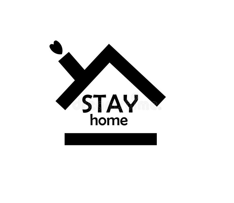 Stay home stock vector. Illustration of cartoon, signage - 205635274