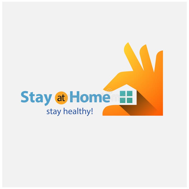 Stay at home symbol stock vector. Illustration of business - 209364991
