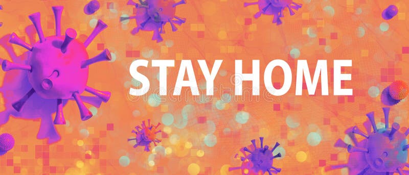 Stay at Home Theme with Viral Objects Stock Image - Image of safe ...