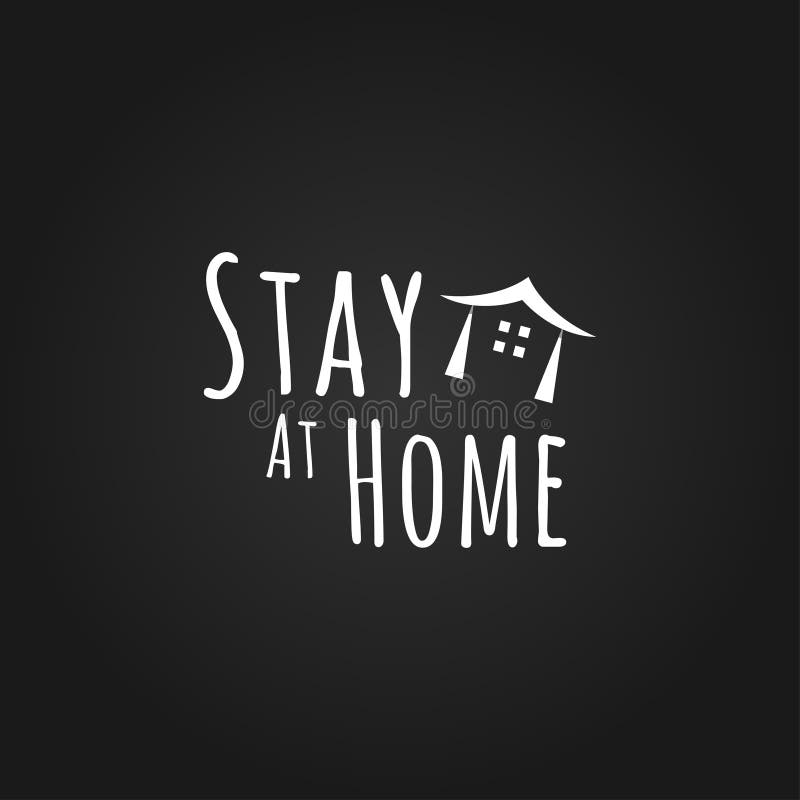 Stay at Home Vector Design for Banner and Background Stock Vector ...