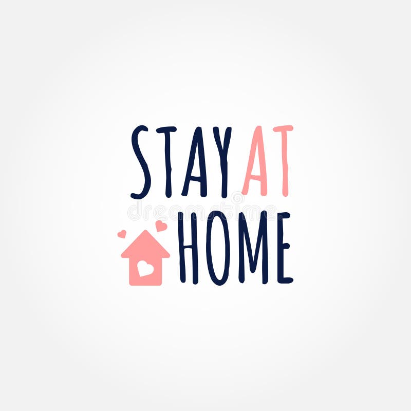 Stay at Home Vector Design for Banner and Background Stock Vector ...