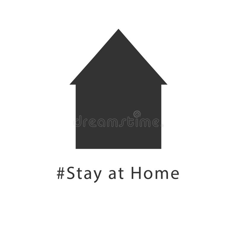 Stay at home vector stock vector. Illustration of flat - 304812755