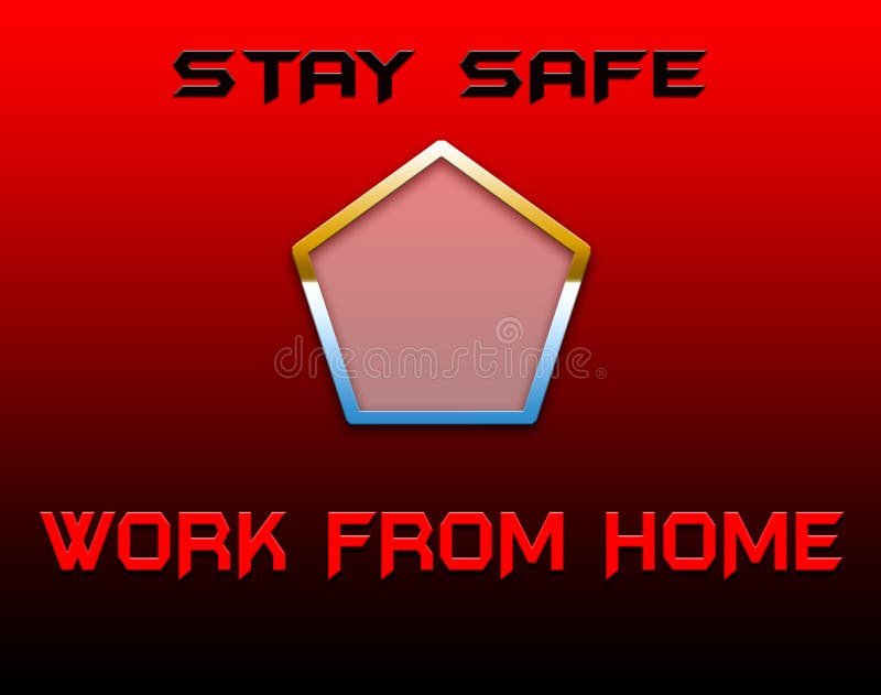 Stay at Home Stay Home Work from Home Stock Illustration - Illustration ...