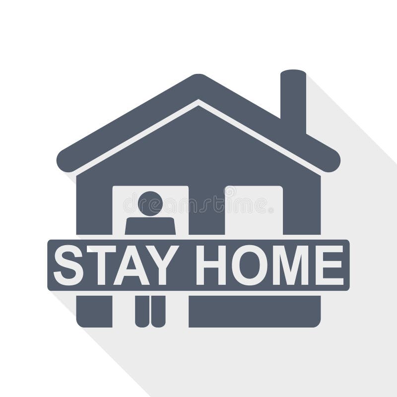 Stay Hone Vector Icon, Covid-19 Pandemic Concept Illustration Stock ...