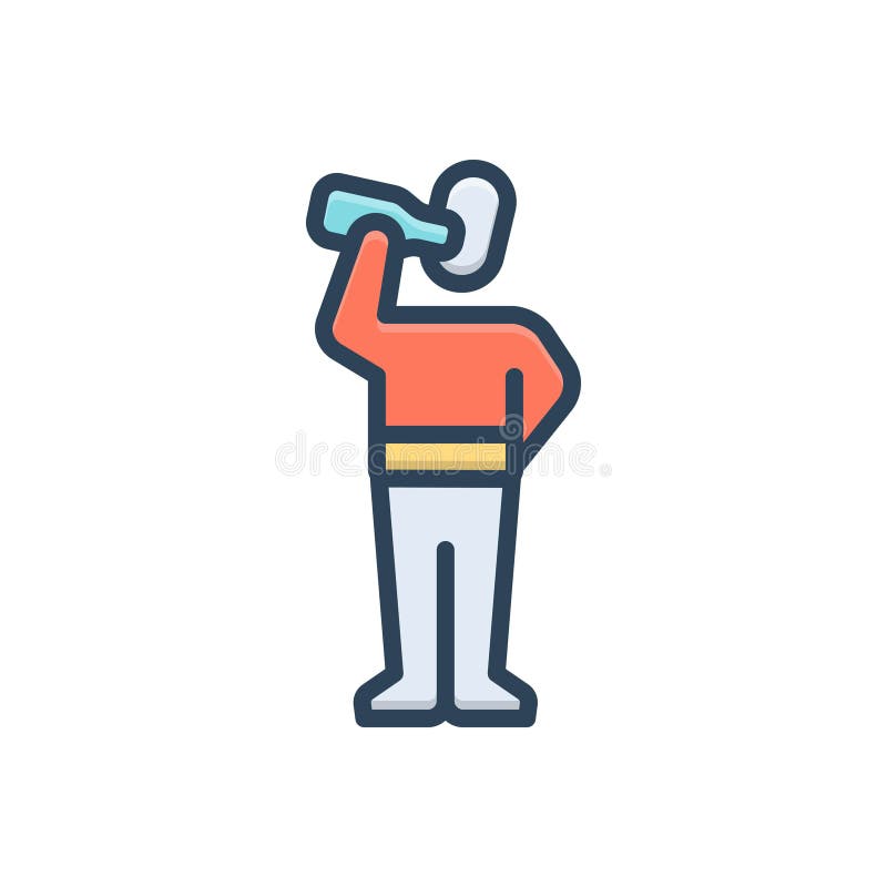 Color Illustration Icon for Stay Hydrated, Drink and Self Care Stock ...