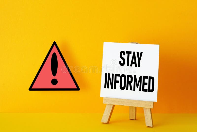 Stay Informed is Shown Using the Text on the Banner Stock Image - Image ...