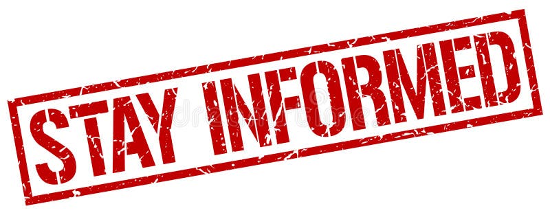 Stay informed stamp stock vector. Illustration of vector - 122004263