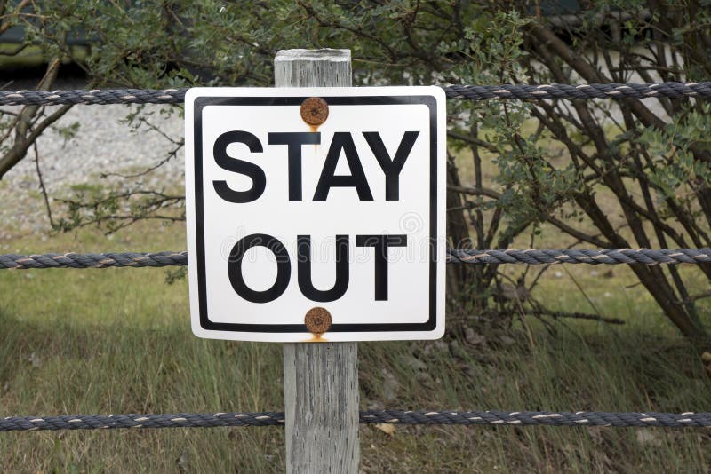 Stay Out sign stock photo. Image of posted, grass, notice - 107153576