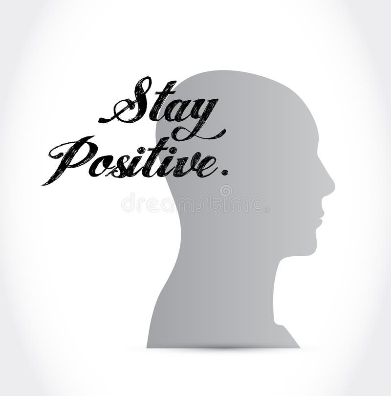 Stay Positive Brain Sign Illustration Design Stock Illustration ...