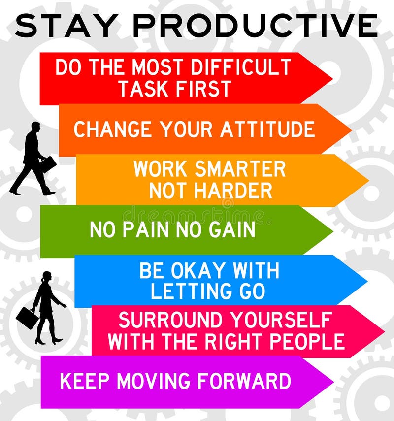 Stay productive stock illustration. Illustration of determination ...