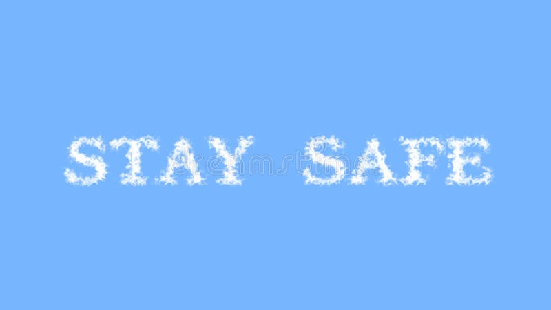Stay Safe Cloud Text Effect Sky Isolated Background Stock Illustration ...
