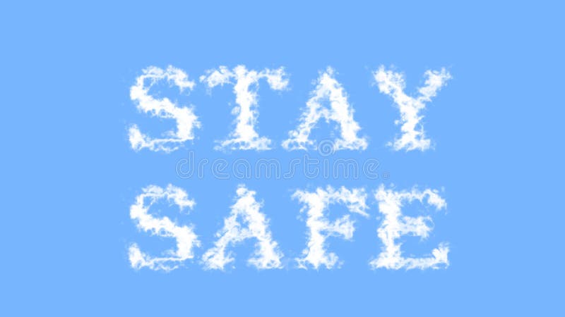 Stay Safe Cloud Text Effect Sky Isolated Background Stock Illustration ...