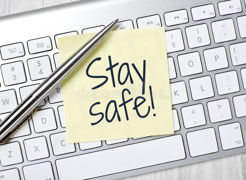 Stay Safe Message on Post-it Editorial Photography - Image of ...