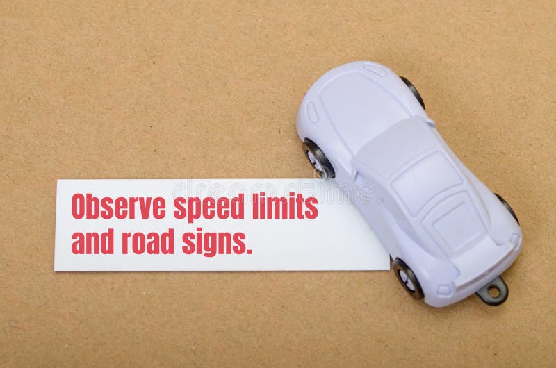 Stay Safe: Observe Speed Limits and Road Signs with Care Stock Photo ...