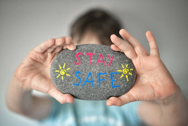 Stay Safe stock image. Image of stay, blue, skin, person - 233836681