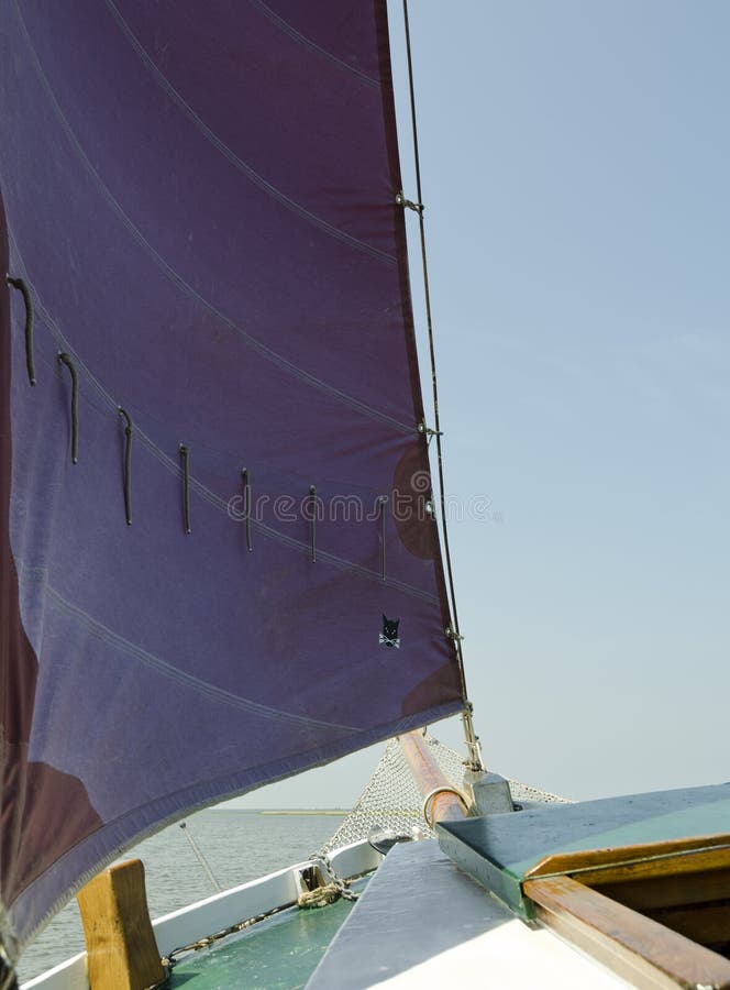 Stay-sail of a Zeesboat stock photo. Image of tradition - 36278996