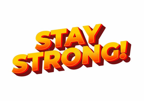 Stay Strong. Bold Fonts Text Effect with Halftone Pattern Style Stock ...