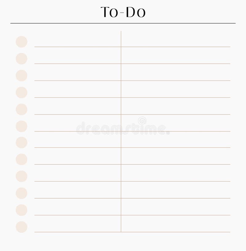 To-Do List Template for Efficient and Organized Task Management Stock ...