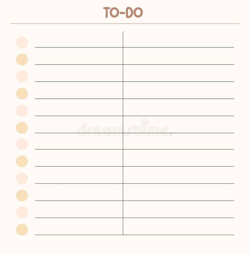 To-Do List Template for Efficient and Organized Task Management Stock ...