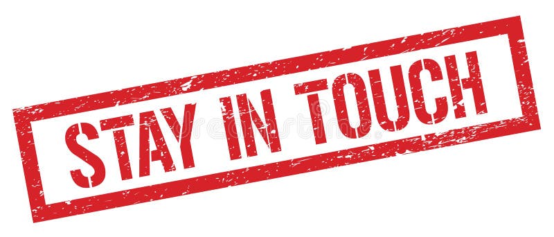 STAY in TOUCH Text on Red Brown Ribbon Stamp Stock Illustration ...