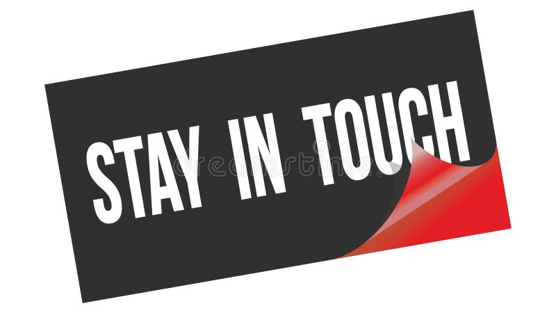 STAY in TOUCH Text on Black Red Sticker Stamp Stock Illustration ...