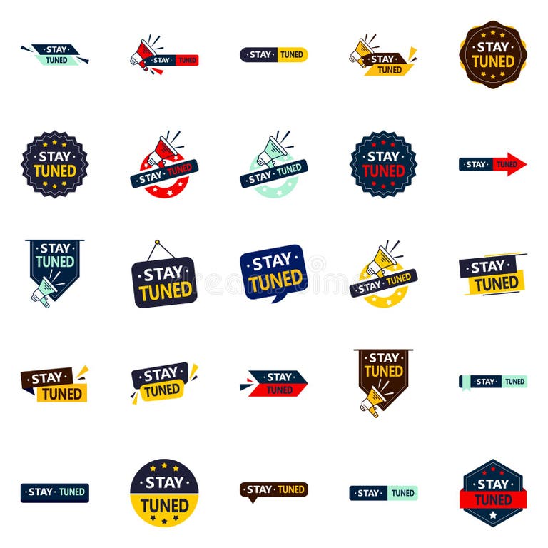 Stay Tuned 25 Unique Vector Elements for a Fresh and One of a Kind ...