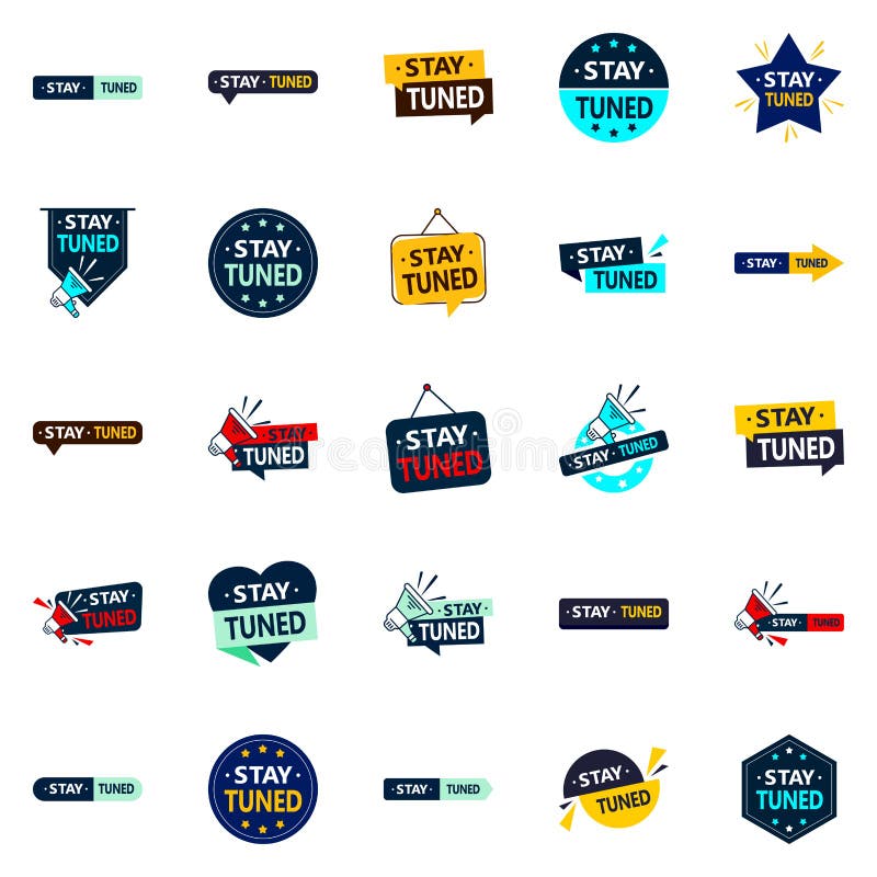 Stay Tuned 25 Unique Vector Elements for a Fresh and One of a Kind ...