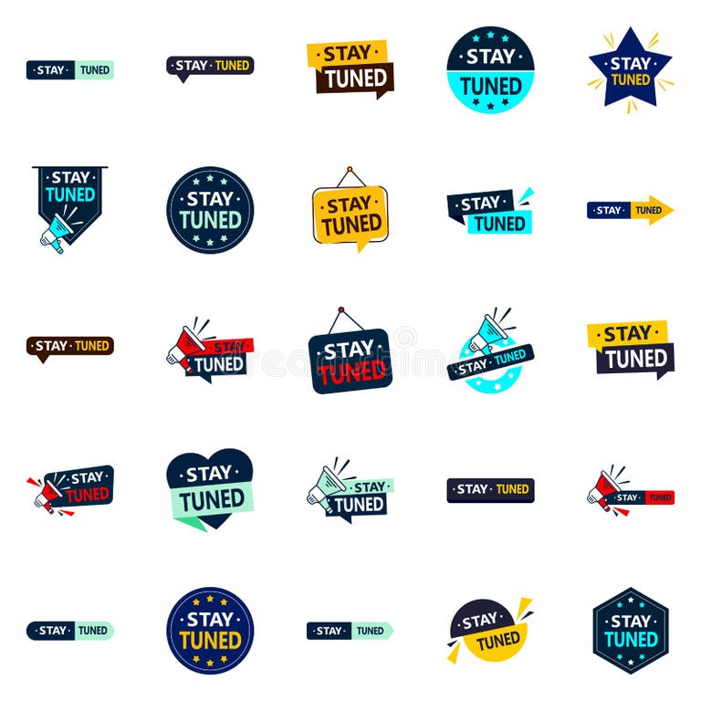 Stay Tuned 25 Unique Vector Elements for a Fresh and One of a Kind ...