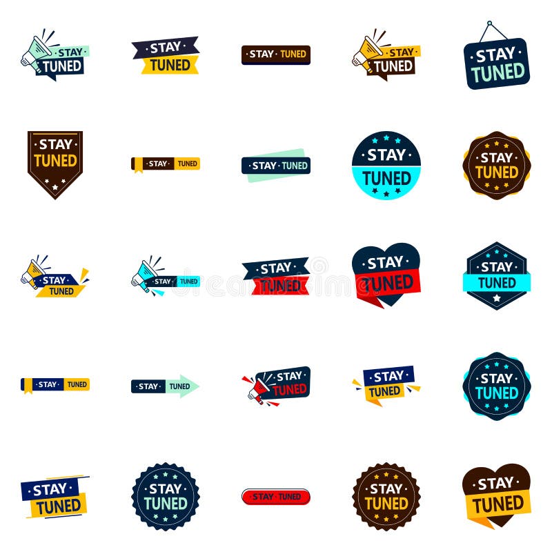 Stay Tuned 25 Unique Vector Elements for a Fresh and One of a Kind ...