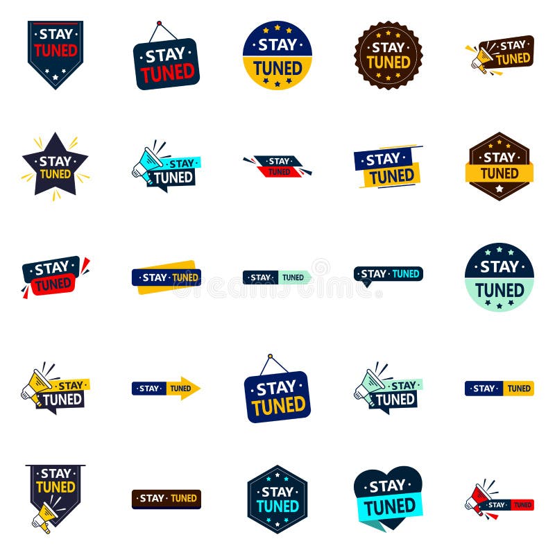 Stay Tuned Versatile Vector Designs for All Your Branding Needs 25 Pack ...