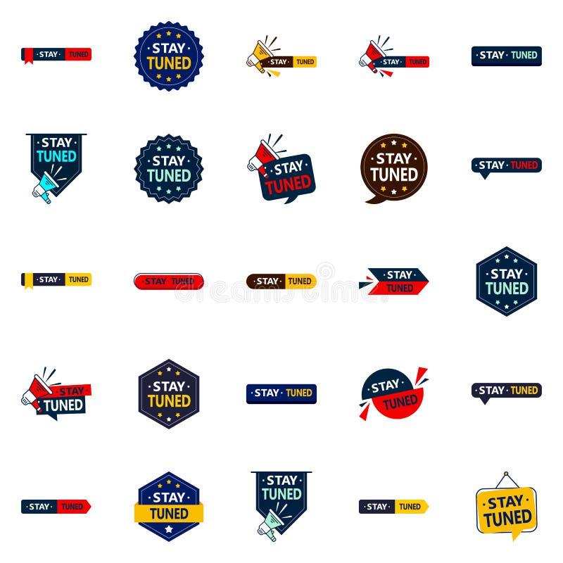 Stay Tuned Versatile Vector Designs for All Your Branding Needs 25 Pack ...