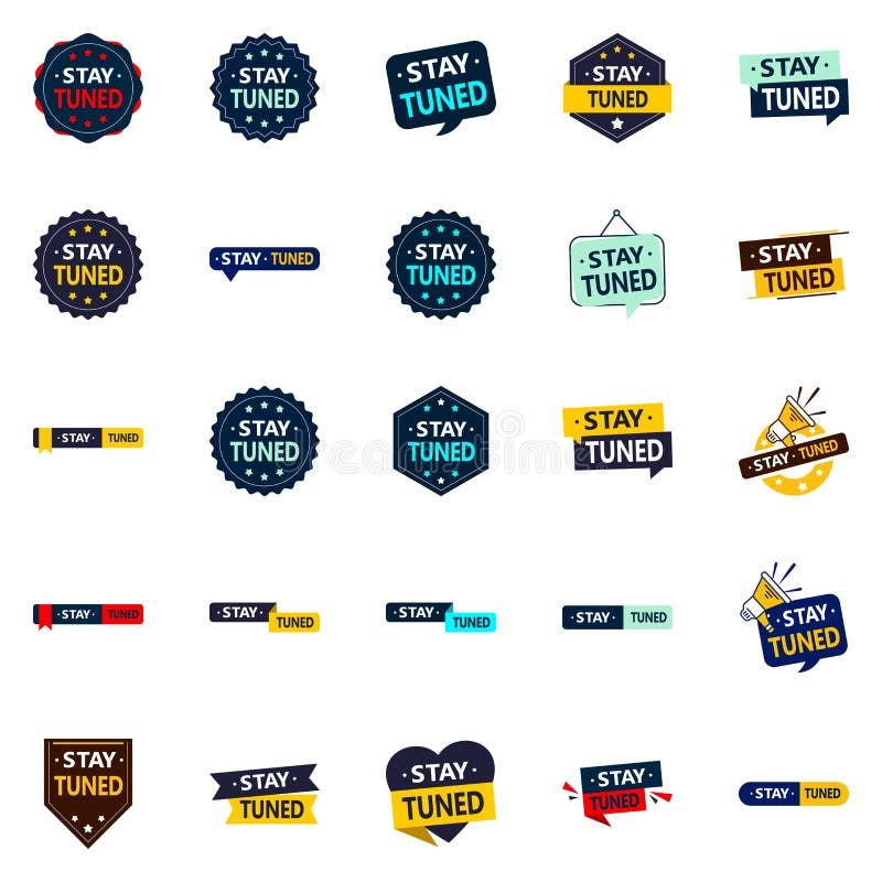 Stay Tuned 25 Versatile Vector Designs for All Your Needs Stock Vector ...