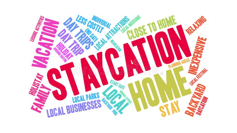 Staycation Animated Word Cloud. Stock Video - Video of activities ...