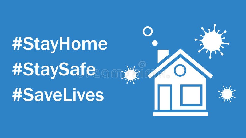 Logo of House. Quarantine. Stay Home.Self Isolation. Stay Safe.Save ...