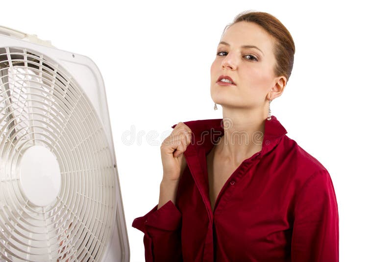 Staying Cool at Work stock photo. Image of refresh, refreshment - 32577014