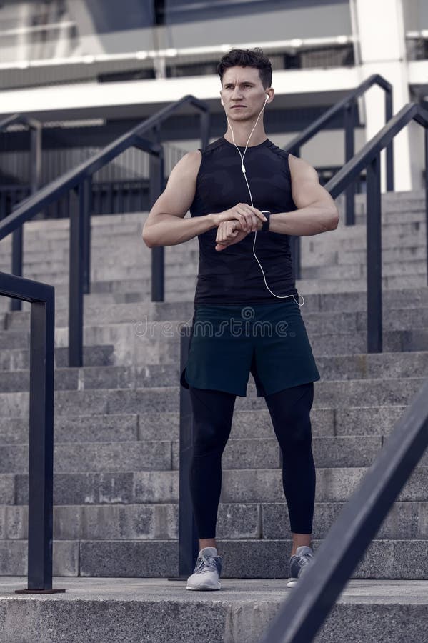 Staying Fit and Healthy. Checking GPS Position. Performance or Heart ...