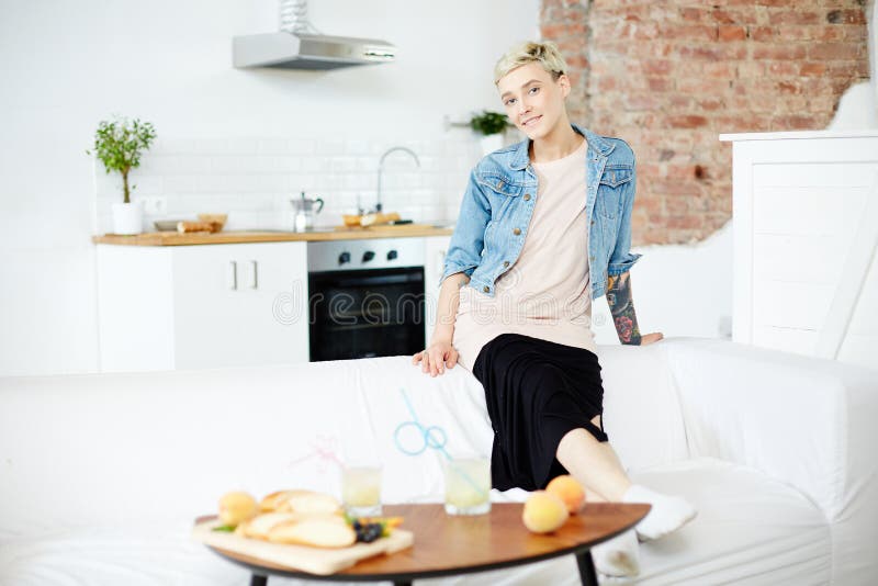 Staying at home stock photo. Image of people, blonde - 102524076