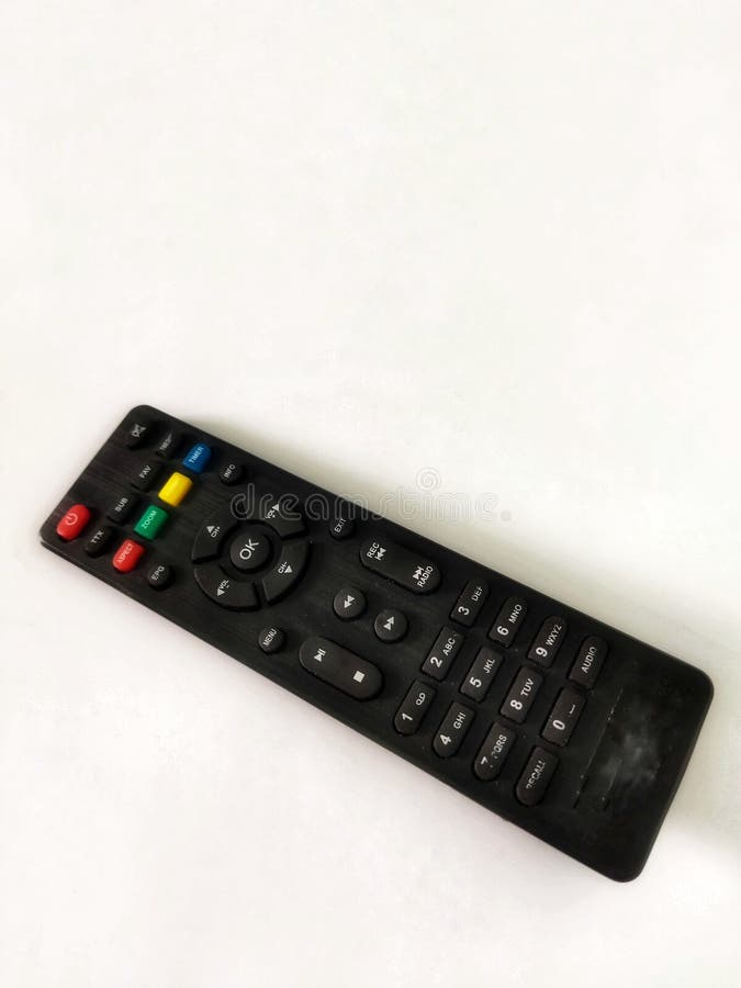 Stb Remote for Tv on White Background Stock Photo - Image of multimedia ...