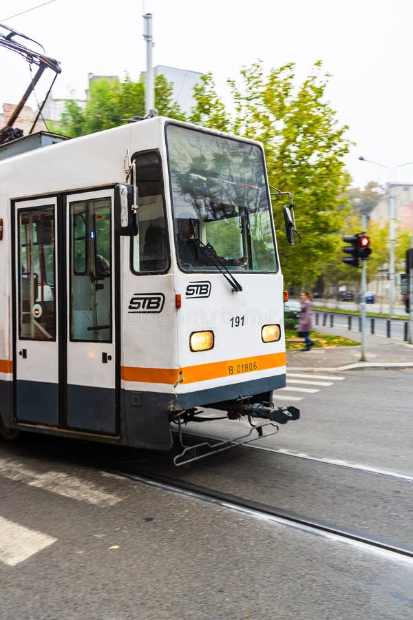 STB Tram or Tramvai in Bucharest, Romania, 2022 Editorial Photo - Image ...