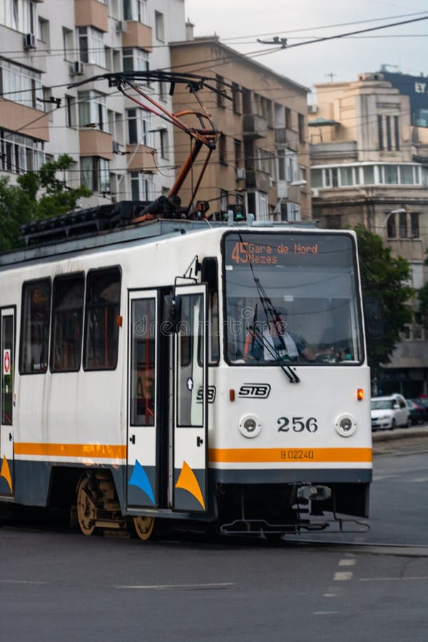 STB Tram or Tramvai in Bucharest, Romania, 2023 Editorial Image - Image ...