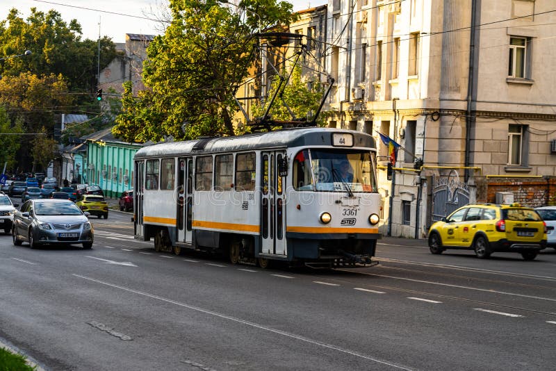 STB Tram or Tramvai in Bucharest, Romania, 2022 Editorial Photo - Image ...