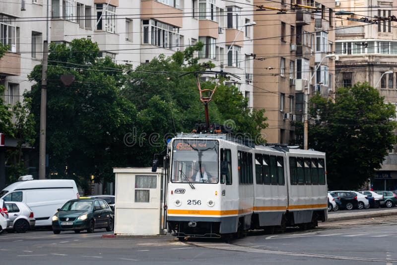 STB Tram or Tramvai in Bucharest, Romania, 2022 Editorial Photography ...