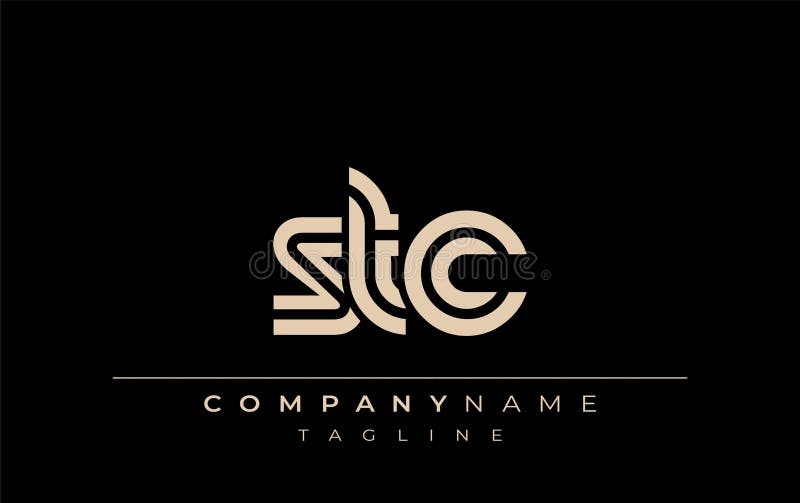 STC Creative Unique Modern Letter Logo Design Stock Vector ...