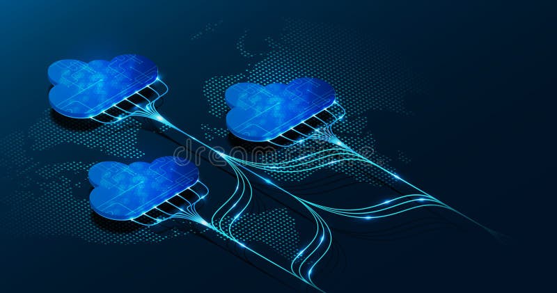 Multiple Cloud Symbol Vector Illustration, 2D Cloud, 3D Cloud, Multi ...