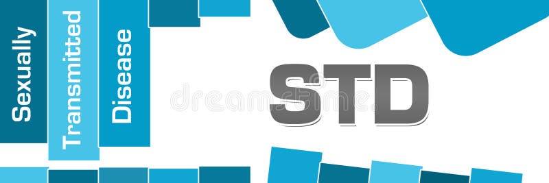 STD - Sexually Transmitted Disease Blue Vertical Stock Illustration ...