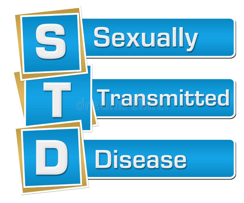 STD - Sexually Transmitted Disease Blue Vertical Stock Illustration ...