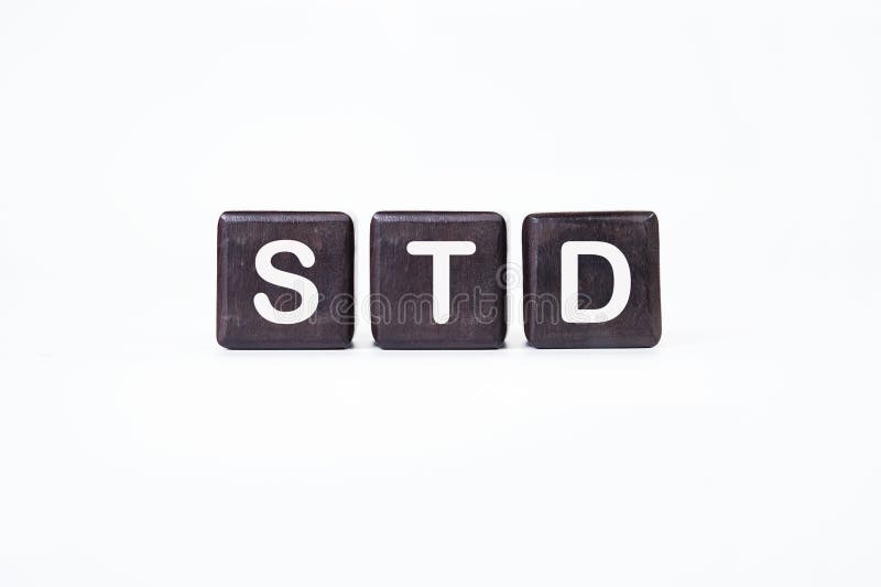 STD Sexually Transmitted Diseases. STD Assembled from Cubes on a White ...